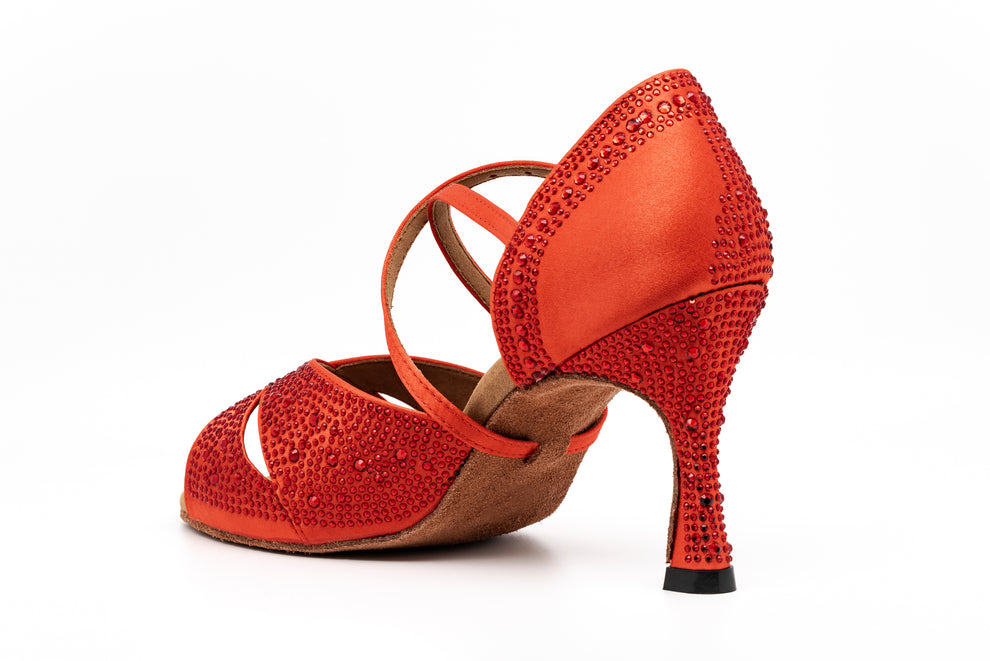 GFranco Gem - Red, Black and Violet Rhinestone Dance Shoe – GFranco Shoes