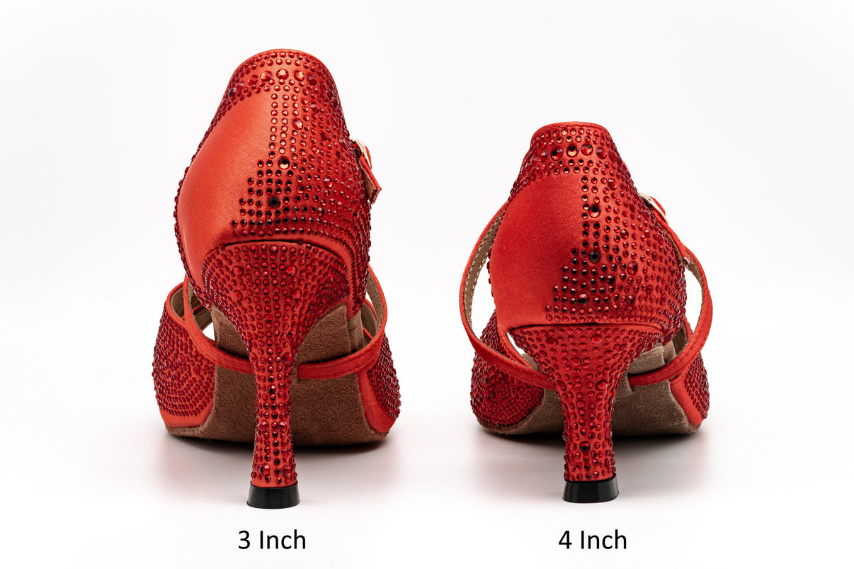 GFranco Gem - Red, Black and Violet Rhinestone Dance Shoe – GFranco Shoes