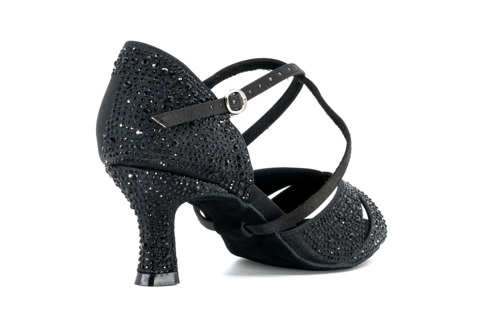 GFranco Gem - Red, Black and Violet Rhinestone Dance Shoe – GFranco Shoes